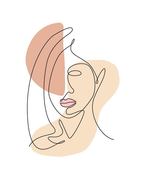 Premium Vector One Continuous Line Drawing Sexy Beauty Woman Abstract Face Minimalist Style