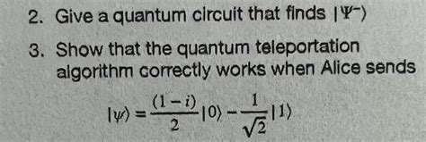 Solved Give A Quantum Circuit That Finds Show That Chegg