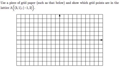 Solved Consider The Lattice Indicated By The Grid Points In Chegg