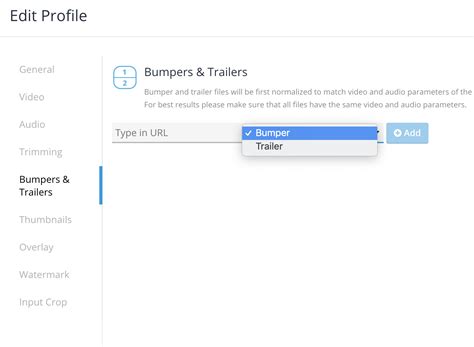 Customizing Encoding Profiles