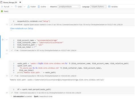 azure synapse notebook data ingestion