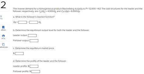 Solved The Inverse Demand For A Homogeneous Product Solved The Inverse Demand For A Homogeneous Product