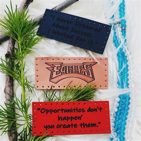 Personalized Leather Patch Custom Laser Engraved Name Tag Leather