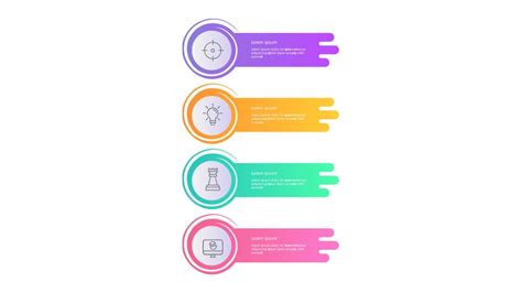 Set Of Four Colorful Buttons With Light Bulb Google Slides Theme And Powerpoint Template
