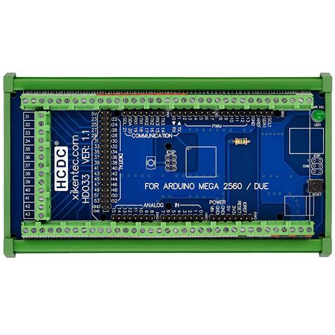 DIN Rail Mount Pinout Breakout Terminal Block Module For Arduino MEGA 2560 R3 Due