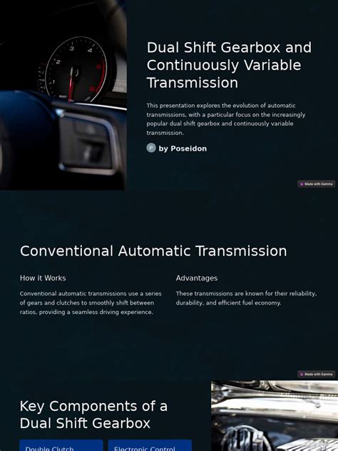 Dual Shift Gearbox And Continuously Variable Transmission Pdf