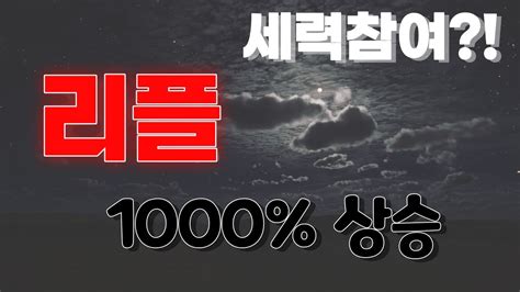 리플 세력참여 1000상승 합니다 Youtube