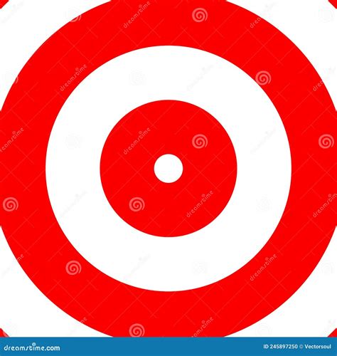 Concentric Radial Circles Rings Design Element Icon Stock Vector Illustration Of Hunting