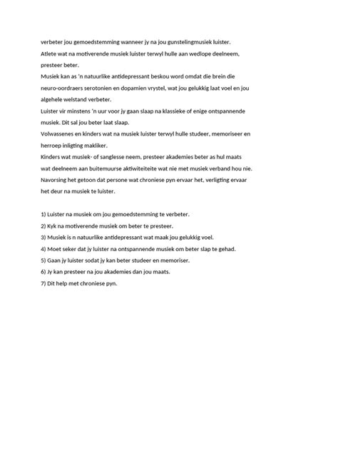 Afrikaans Summary Pdf