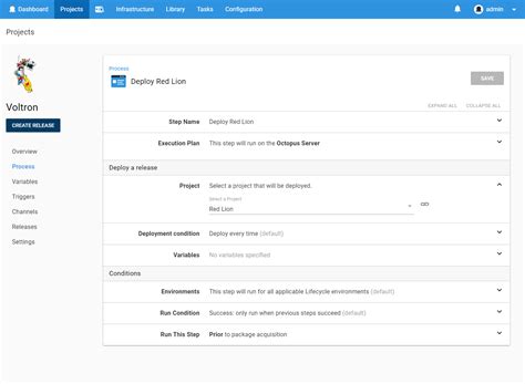 coordinating projects with the deploy release step octopus deploy