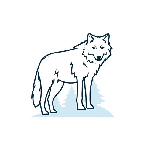 Free Vector Hand Drawn Wolf Outline Illustration