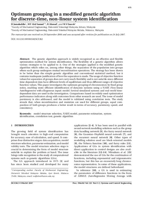 Pdf Optimum Grouping In A Modified Genetic Algorithm For Discrete