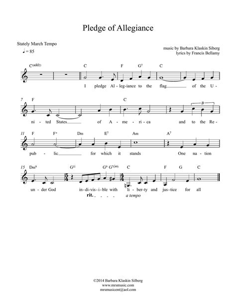 Pledge Of Allegiance Choir Digital Sheet Music Sheet Music Plus