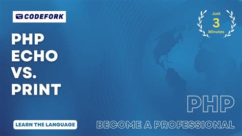 Php Echo Vs Print By Codefork Youtube