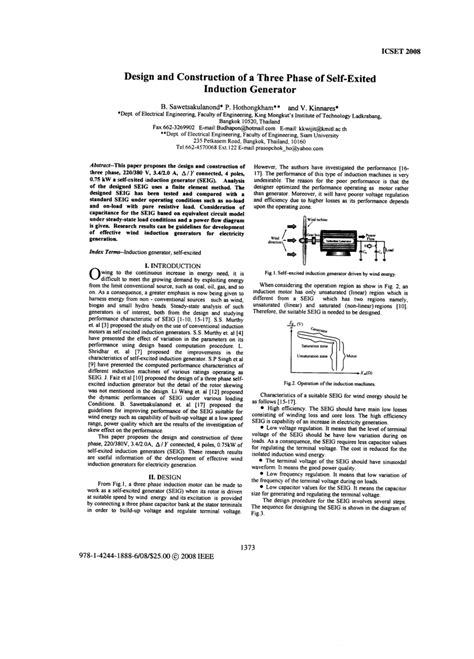 Pdf Design And Construction Of A Three Phase Of Self Exited Induction Generator