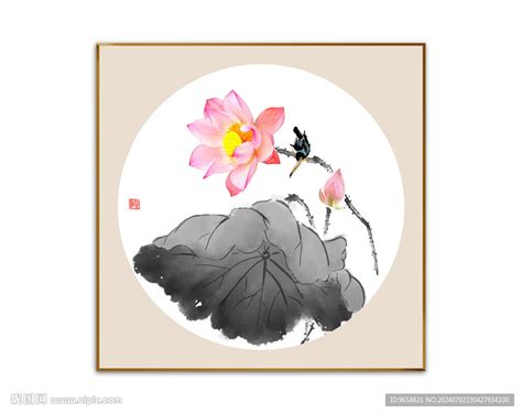国画荷花 设计图 绘画书法 文化艺术 设计图库 昵图网