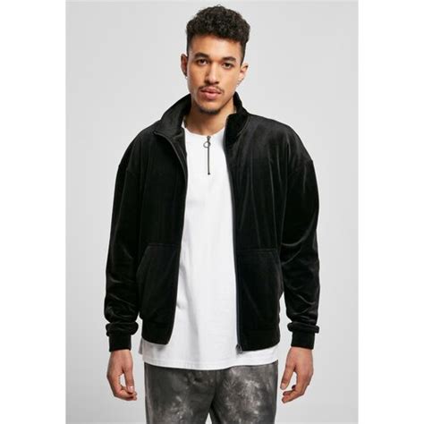 Urban Classics Plus Size Velvet Jacket Black