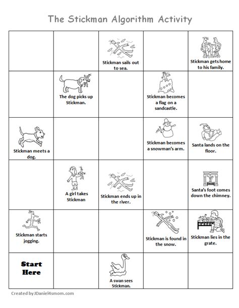 The Stickman Algorithm Activity Jdaniel4s Mom
