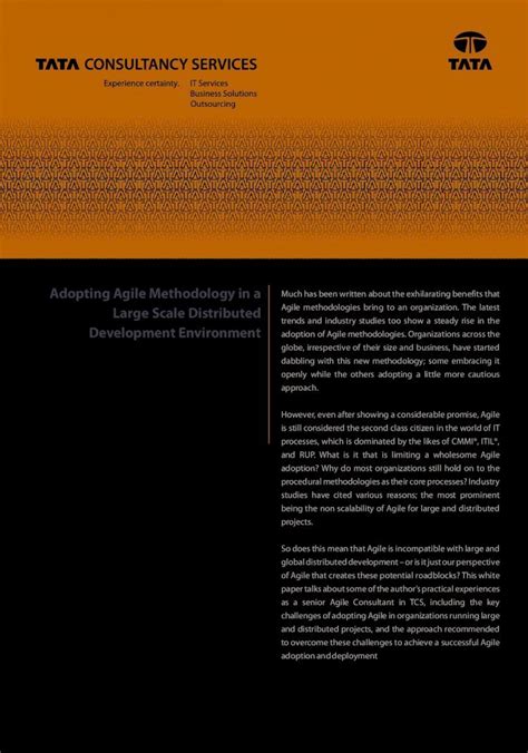 pdf adopting agile methodology in a large scale distributed · 5