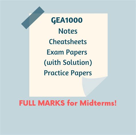Nus Gea1000 Comprehensive Notes Cheatsheet Exam Papers Mens Fashion