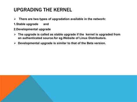 upgrading the kernel pptx