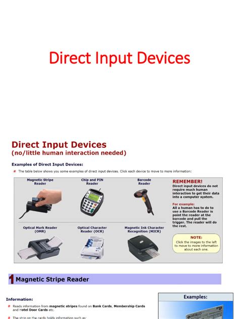 Direct Input Devices Ref Note Pdf