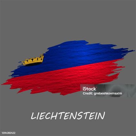 리히텐슈타인의 그런지 스타일 플래그 기에 대한 스톡 벡터 아트 및 기타 이미지 기 낮 리히텐슈타인 중앙 유럽 Istock