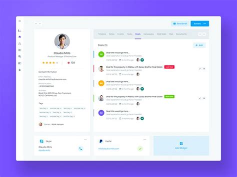 Hi Guys Another Shot From The Agile Crm Project This Is A Customer