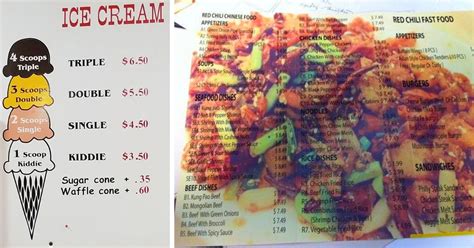 Bad Menu Design
