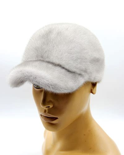 Мужская меховая бейсболка Vecons из норки оттенок сапфир