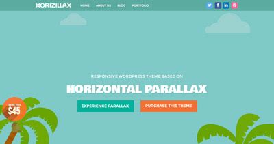 Horizontal Parallax Scrolling One Page Websites One Page Love