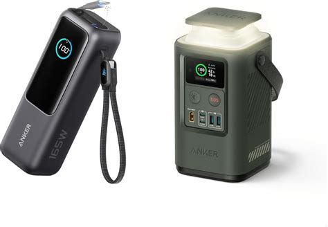 Amazon Com Anker Power Bank K W With Built In Usb C And Retractable Cable Power Station