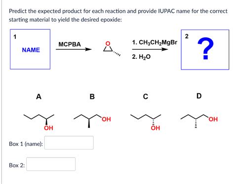 Answered: Predict the expected product for each… | bartleby