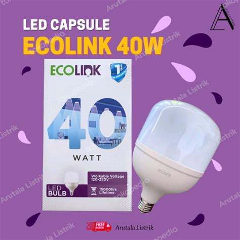 Jual Led Ecolink Bulb 40 W 6500k Putih Kota Surakarta Arutala