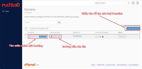 hướng dẫn thêm addon domain sub domain alias domain trên cpanel mới