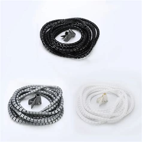 5 м кабельный провод держатель для обертки протектор Органайзер Гибкая спиральная трубка