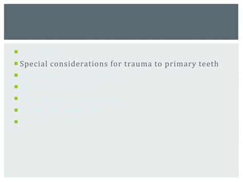 Primary Teeth Trauma Managment Pptx