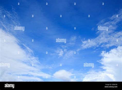 White Cloud And Blue Sky Background Space For Design And Template With Some Space For Input