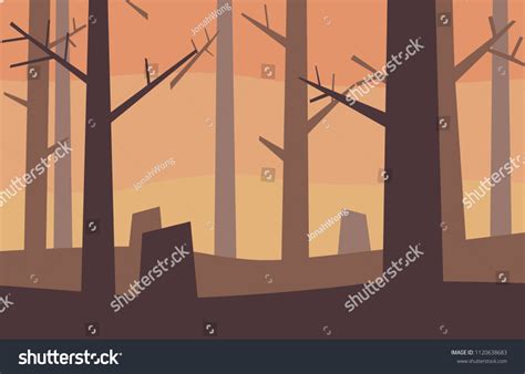 Deforestation Vector Illustration Stock Vector Royalty Free