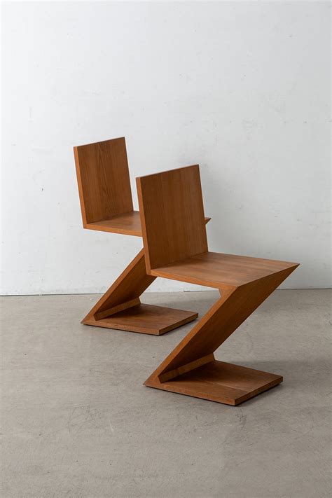 Stoop ‘zig Zag Chair By Gerrit Thomas Rietveld For Cassina