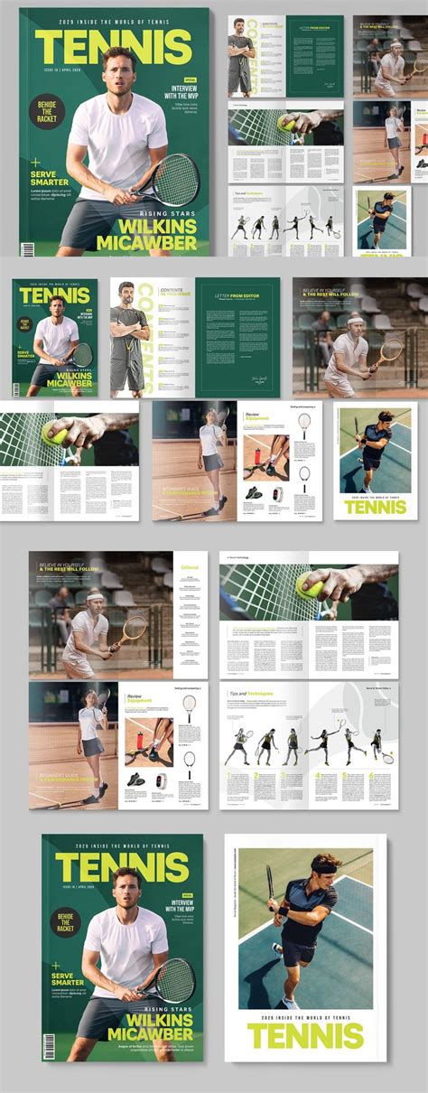 Tennis Magazine By Brandpacks On Creativemarket Tennis Yearbook