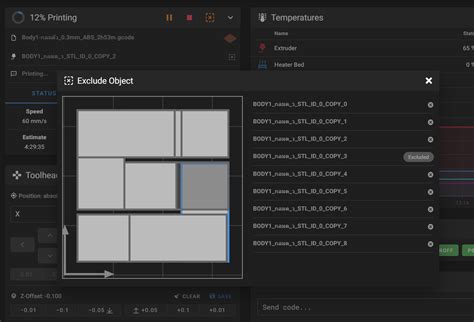 [3d printer] klipper exclude object mainsail maker witawat