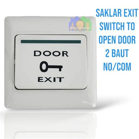 Jual Exit Button Input Access Door Pembuka Pintu Saklar Tombol Push 2