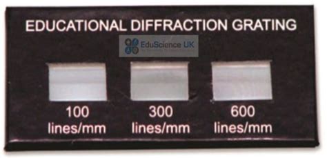 DIFFRACTION GRATING SLIDE 3 IN ONE EDUCATIONAL Eduscience UK Ltd