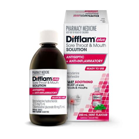 Buy Difflam Sore Throat Anti Inflammatory Gargle Ml Online At Chemist Warehouse