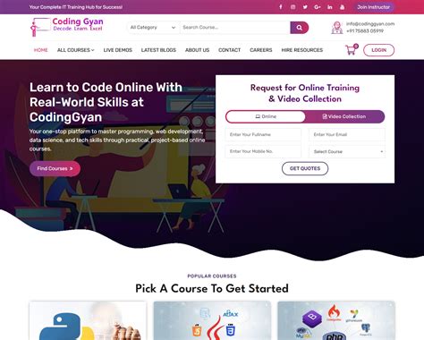 Online Coding Courses For Students And Professionals Codinggyan