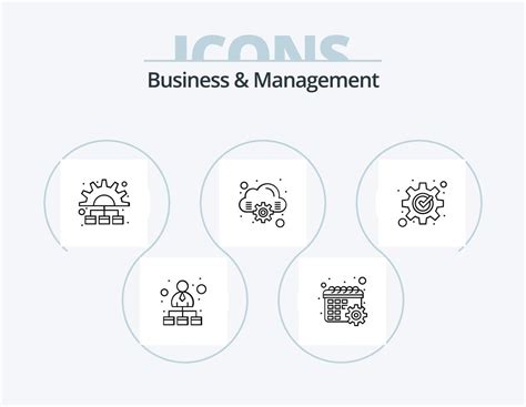 Business And Management Line Icon Pack 5 Icon Design Progress
