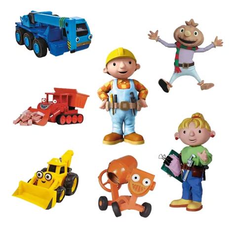 Figuras Bob El Constructor Base Rígida Kit 7 Pzas Coroplast Envío Gratis
