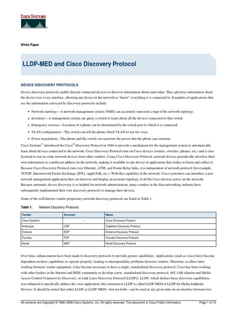 Lldp Med And Cisco Discovery Protocol White Paper0900aecd804cd46d