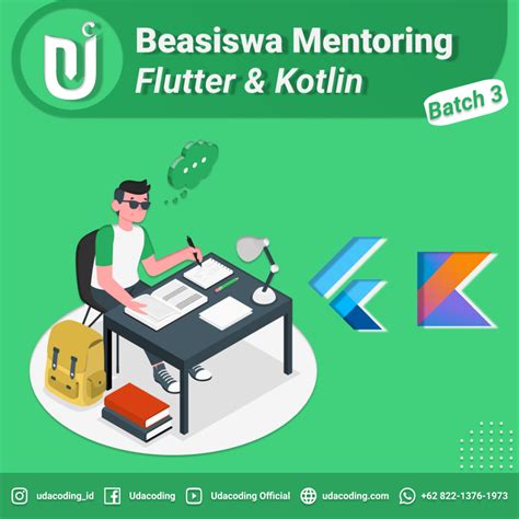 beasiswa mentoring flutter and kotlin batch 3 udacoding